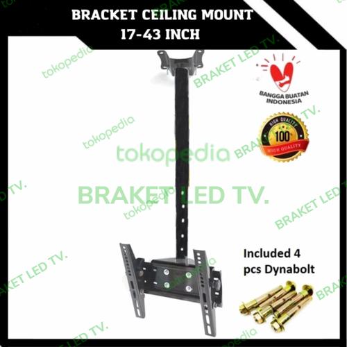 Jual bracket tv ceiling gantung plafon 22 32 40 43 inc BESI TEBAL KOKOH ...