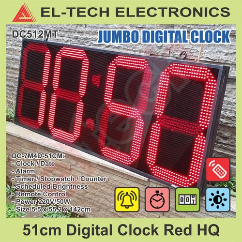 Jual 50cm Jumbo Giant Jam Dinding Digital Clock LED Date Tanggal Alarm ...