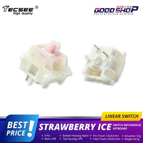 Jual Tecsee Linear Switch 63,5g Strawberry Ice - Keyboard Switch ...