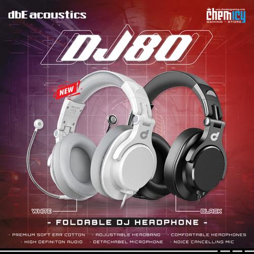 Jual dbE DJ80 Foldable DJ Headphone with Detachable Microphone - Hitam ...