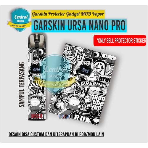 Jual Sticker SKIN Garskin URSA NANO PRO - DOODLE ART BLACK WHITE - Kab ...