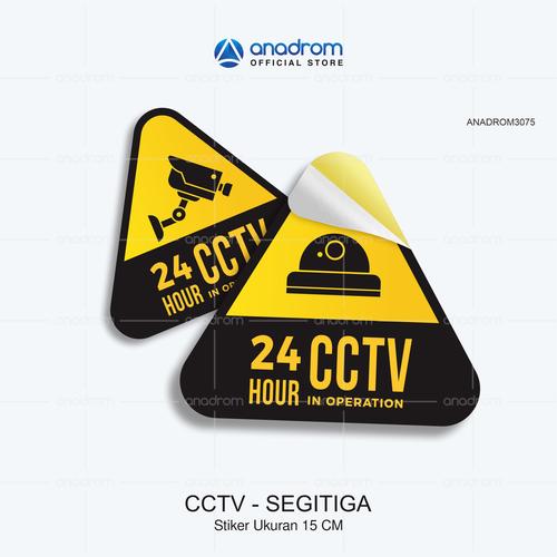 Jual Sticker CCTV Segitiga| Stiker Kamera Pengawas | 15 cm | Anadrom ...