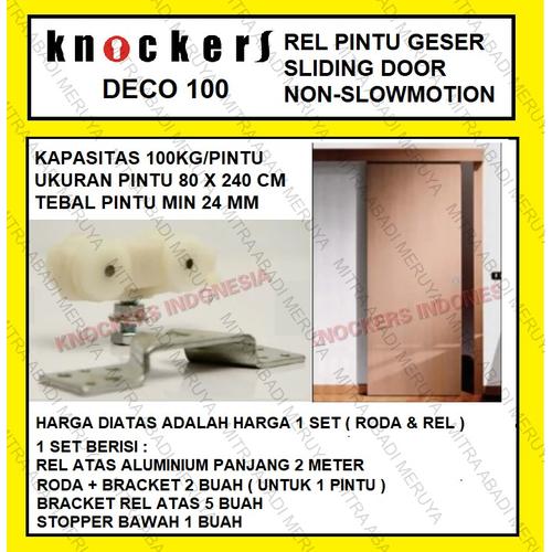 Jual Rel Pintu Sliding Knockers Deco 100 - 2m Pintu Partisi Sekat ...