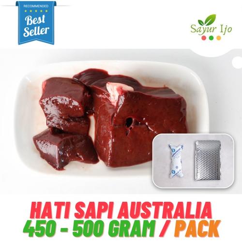 Promo Hati Sapi Australia 450-500 Gram Fresh Frozen Beef Liver Jeroan ...