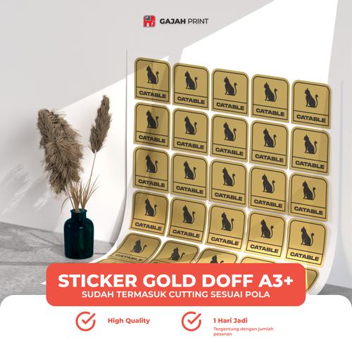 Jual Cetak Stiker Gold Doff A3+ /Stiker Label Gold Doff /Stiker Gold ...
