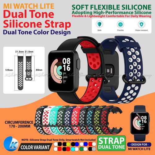 Promo Strap Silicone Dua Warna Tone Tali Smartwatch Rubber for Mi Watch ...