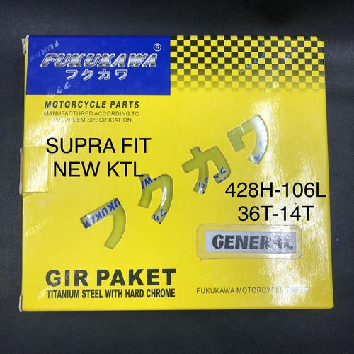 Jual GEARSET FUKUKAWA SUPRA FIT NEW KTL GEAR SET GIRSET PAKET RANTAI ...