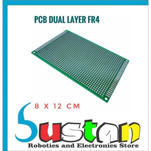 Jual PCB 8X12 DOUBLE LAYER PROTOBOARD 8X12CM PITCH 2.54MM FR4 DOT ...