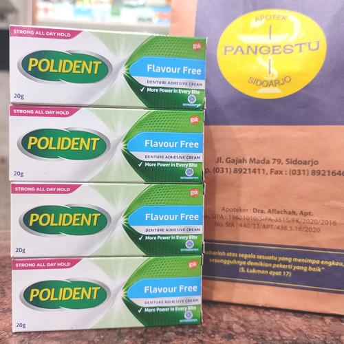 Jual Polident Flavour Free 20gr / Lem Gigi Palsu / Perekat Polydent ...
