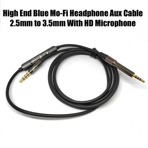 Jual High Class Blue Mo-Fi 3.5mm to 2.5mm Headphone Aux Cable With HD ...