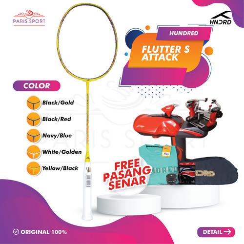 Jual HUNDRED Flutter S Attack Raket Badminton Original - BLACK/GOLD ... Jual HUNDRED Flutter S Attack Raket Badminton Original - BLACK/GOLD ...