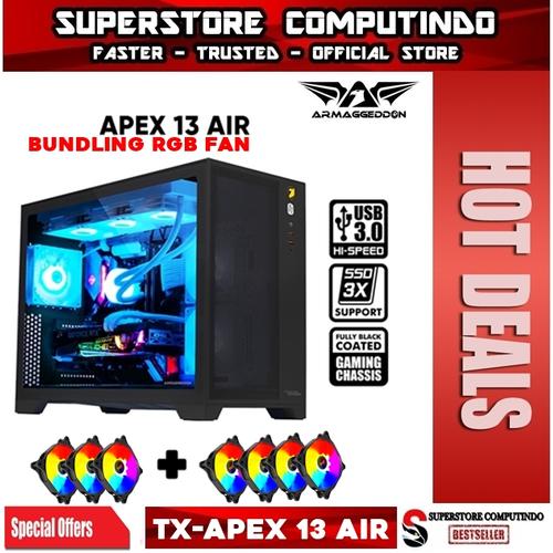 Promo Casing Gaming Armaggeddon Tessaraxx Apex 13 Air E-ATX | Black PC ...