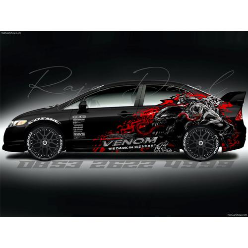 Jual Sticker Decal Striping Mobil Honda Civic FD Desain Venom New ...