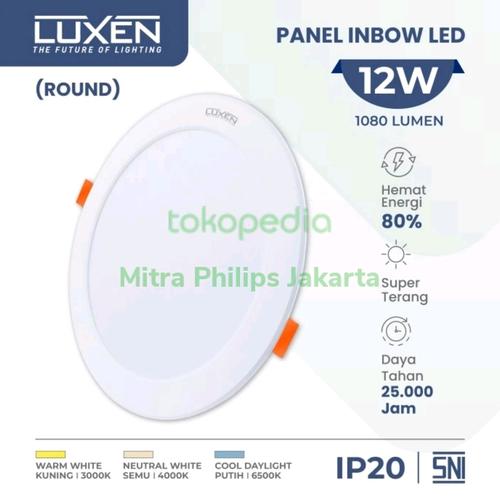 Jual Lampu Led Panel / Downlight Led Luxen 12 Watt - Putih - Jakarta ...