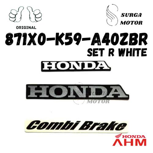 Jual Stiker Emblem Stripe Set Kanan Putih Vario 150 eSP Honda Combi ...