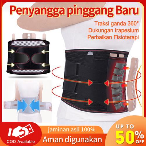 Jual Korset Lumbal Pinggang Tulang Belakang Saraf Kejepit - Hitam, S ...