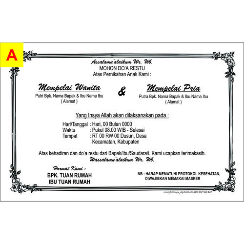 Jual CETAK UNDANGAN SOROGAN PUNJUNGAN BESEK TONJOKAN PERNIKAHAN - A ...