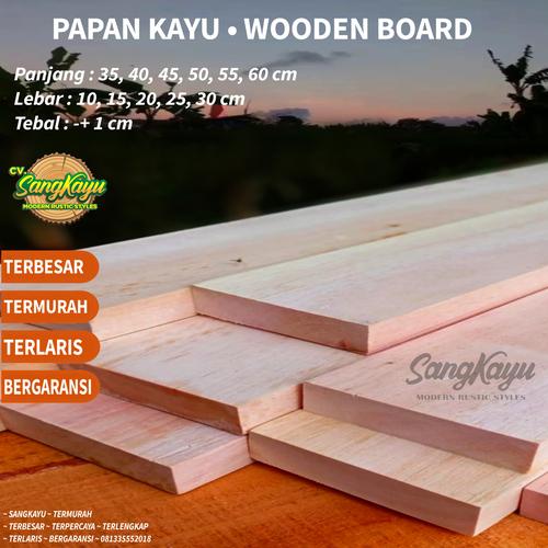 Jual Wooden board scrap 45x30x1 cm papan kayu Wood tray nampan alas ...