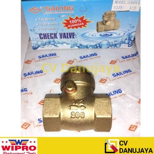 Jual Check Cek Valve Klep Kelep Tabok 1/2" 0.5 inch inchi Air Pipa ...