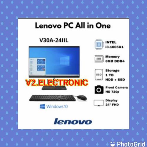 Jual PC Lenovo V30A-24IIL Intel Core i3-1005G1 8GB SSD 256GB + HDD 1TB ...