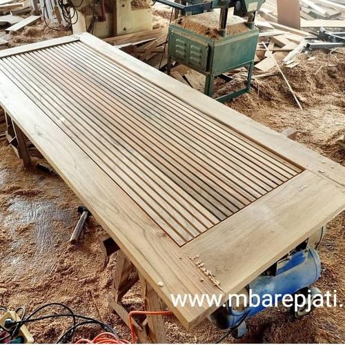 Jual PINTU kayu JATI SOLID MOTIF SALUR MINIMALIS MODERN 133 - Kota ...