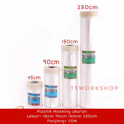 Jual Maska berry tape plastik masking panjang 20m - 45cm x 20m - Kota ...