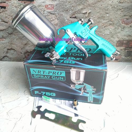 Jual NRT PRO F75 G Spray Gun Spraygun Semprot Angin Cat Tabung Atas 400 ...