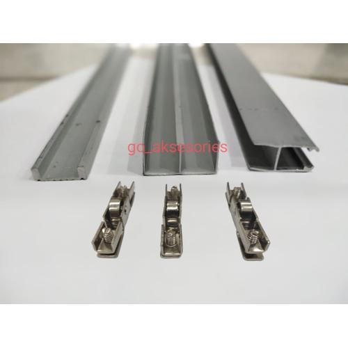 Jual U,M,H Silver Etalase Aluminium / Rel Kaca Showcase Etalase ...
