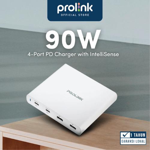 Jual PROLINK 90W PD ADAPTOR CHARGER DESKTOP 4-Port QUICK CHARGER TYPE-C ...