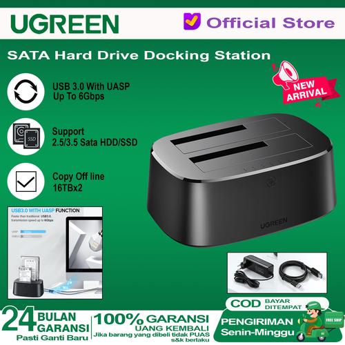 Promo UGREEN HDD Docking Station 2.5/3.5 inch HDD and SSD Hard Drive ...