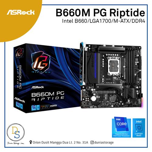 Promo ASROCK B660M PG Riptide | Intel B660 LGA 1700 Gaming Motherboard ...