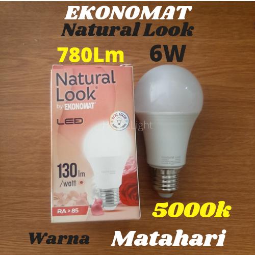 Jual LAMPU LED EKONOMAT NATURAL LOOK 6W 5000K WARNA MATAHARI 750LM ...