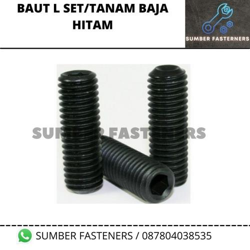 Jual Baut L Set Tanam Socket Set Screw M6x6mm / M6x6 /6x6 Baja Hitam ...