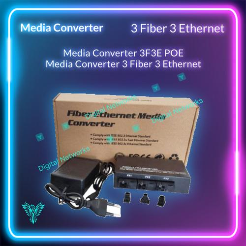 Jual Media Converter 3F3E POE Media Converter 3 Fiber 3 Ethernet - Kota ...