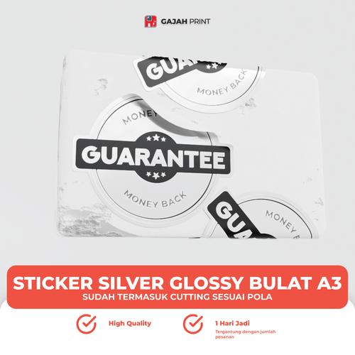 Jual Stiker Silver Glossy A3+ Custom / Stiker Metalic Glossy + Cutting ...