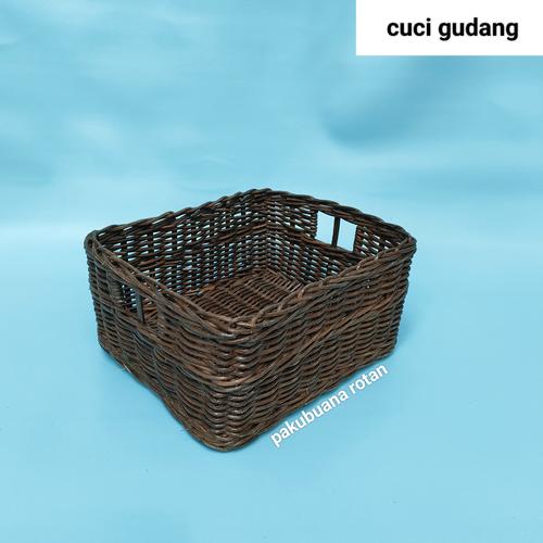 Jual Keranjang Rotan Laci Serbaguna - Kotak Rotan Organizer - Jakarta ...