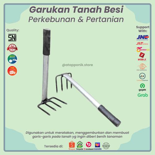 Jual Garukan Tanah Besi Bentuk Garpu 4 Jari Untuk Berkebun dan ...