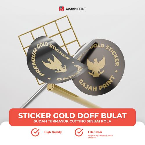 Jual Stiker Gold Doff Custom Bulat / Stiker emas - 3 X 3 cm, Non ...