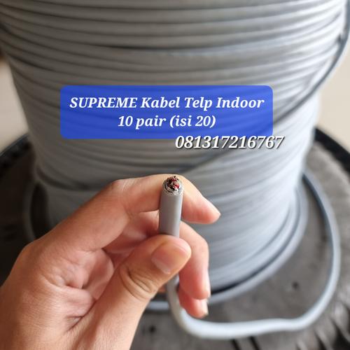Jual Supreme Kabel Telepon Indoor PVC 10 Pair 10x2x0,6 mm (isi 20 ...