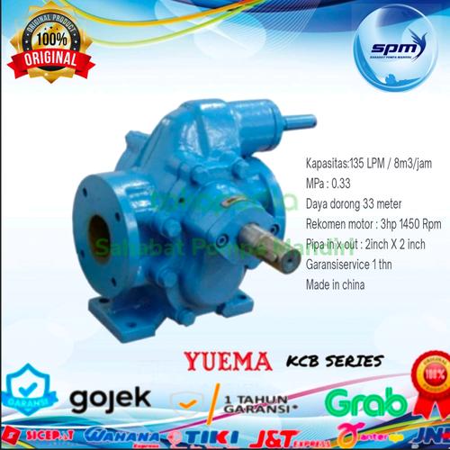 Jual gear pump YUEMA KCB 135 LPM pompa cairan kental 135 LPM 2inch ...