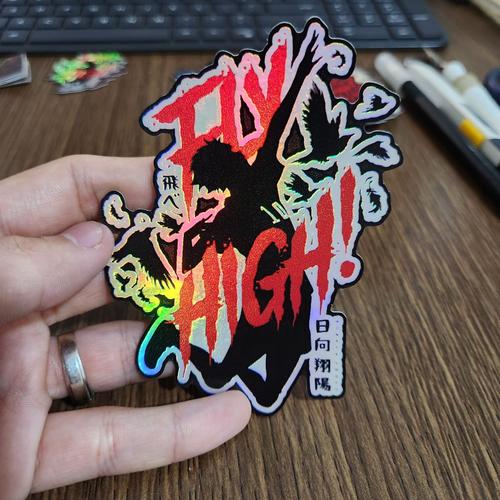 Jual Sticker Hologram Anime Besar - PSH1246 - Haikyuu - Fly High Hinata ...