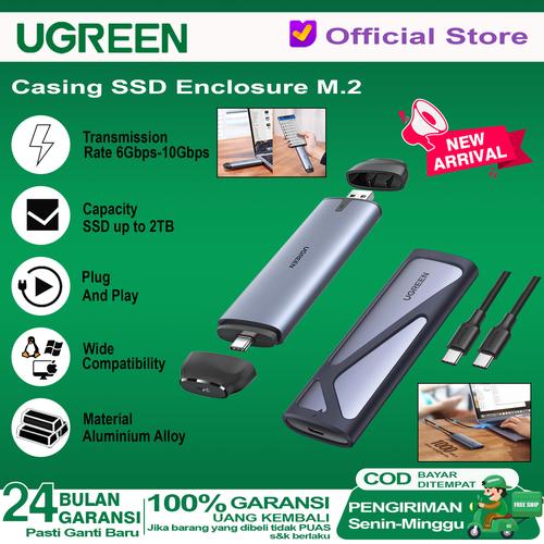 Jual UGREEN SSD Casing Enclosure M.2 NVMe SATA To USB 3.1 / USB C ...