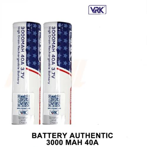 Jual BATTERY VRK 18650 3000MAH 40 A BATERAI BATERE BATRE// HARGA 1pcs ...