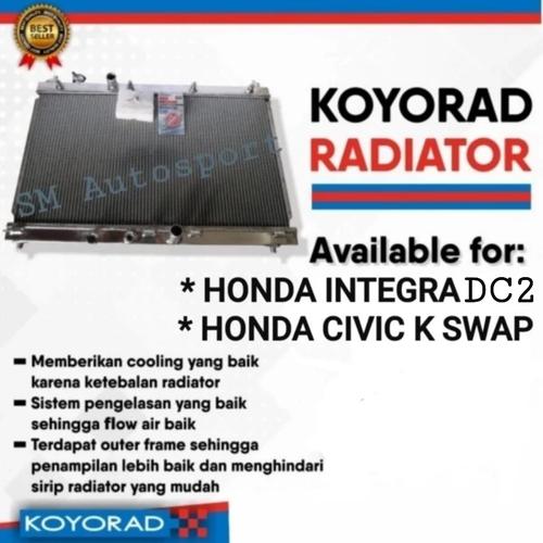 Jual KOYORAD Radiator Racing Aluminium HONDA Integra DC2 Civic EG EK K ...