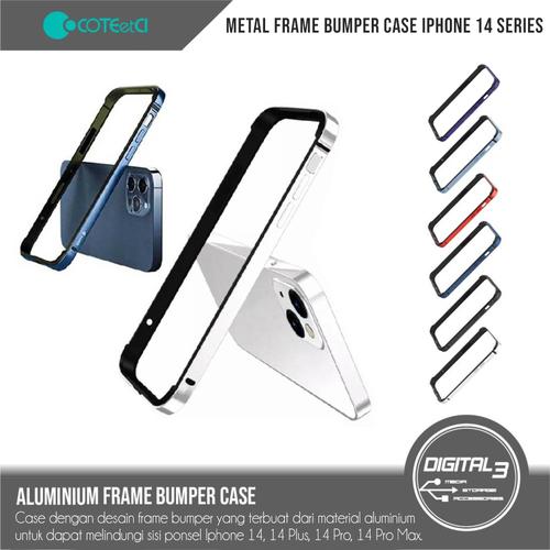 Jual COTEetCI Aluminum Metal Frame Bumper Hard Case iPhone 14 PLUS PRO ...
