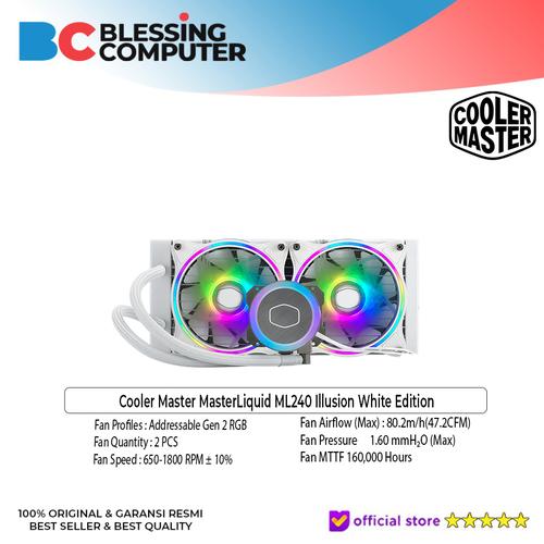 Promo Cooler Master MasterLiquid ML240 Illusion White Edition Cicil 0% ...