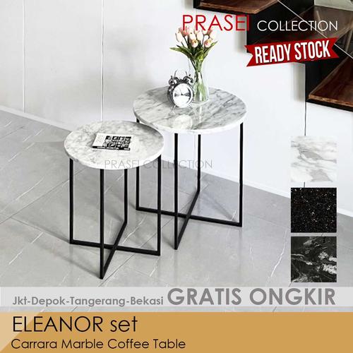 Jual ELEANOR set - Carrara Marble Black Granite Coffee Table Meja ...