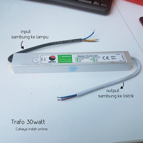 Jual Adaptor led 24v 30w waterproof power supply Trafo kolam ip67 ...