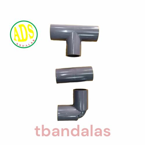 Jual Fitting Sambungan pipa pvc rucika Elbow Socket Tee ukuran AW 3 ...