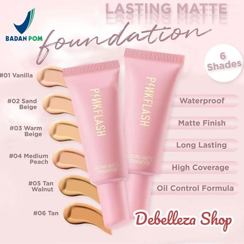 Jual PINKFLASH PF F03 Lasting Matte Foundation | PINK FLASH Full ...